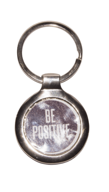 ''Be positive'' keyring - Unforgettable Gifts Harare